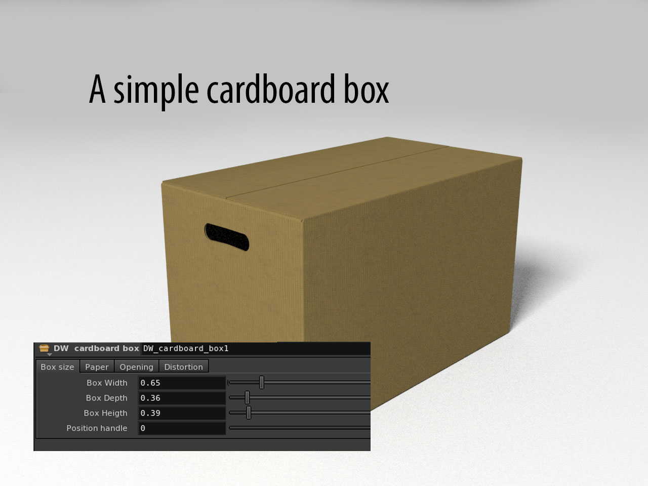 DW cardboard box
