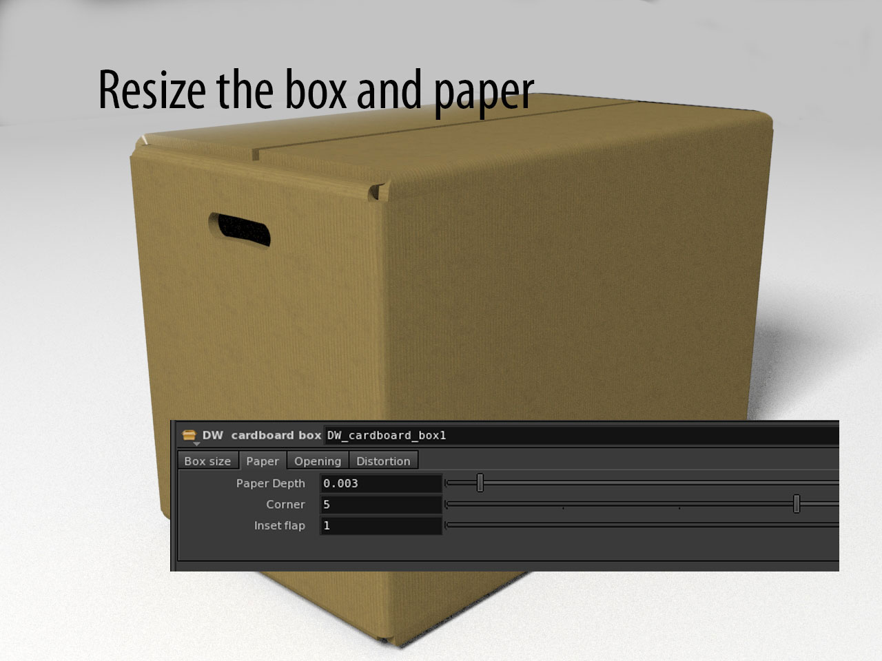 DW cardboard box