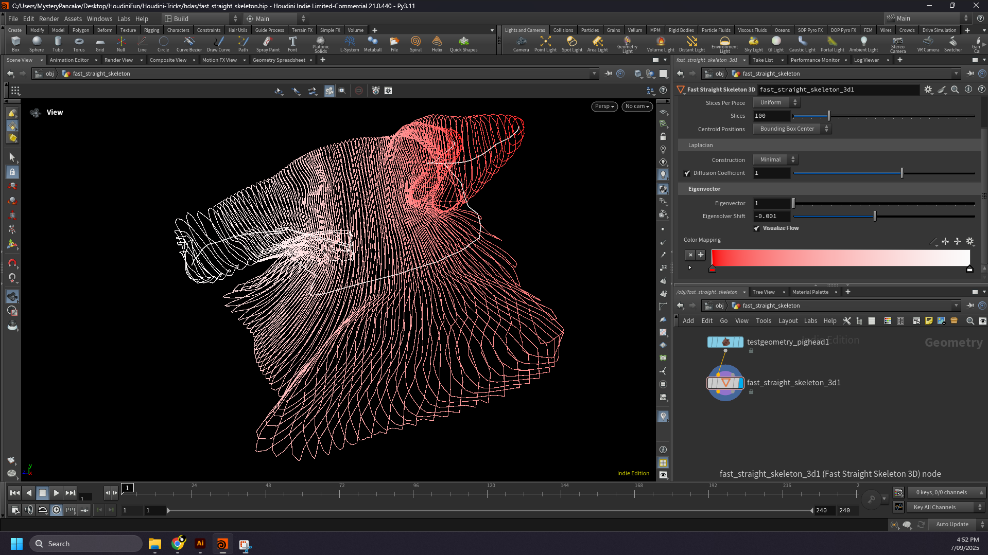 Fast Straight Skeleton 3D