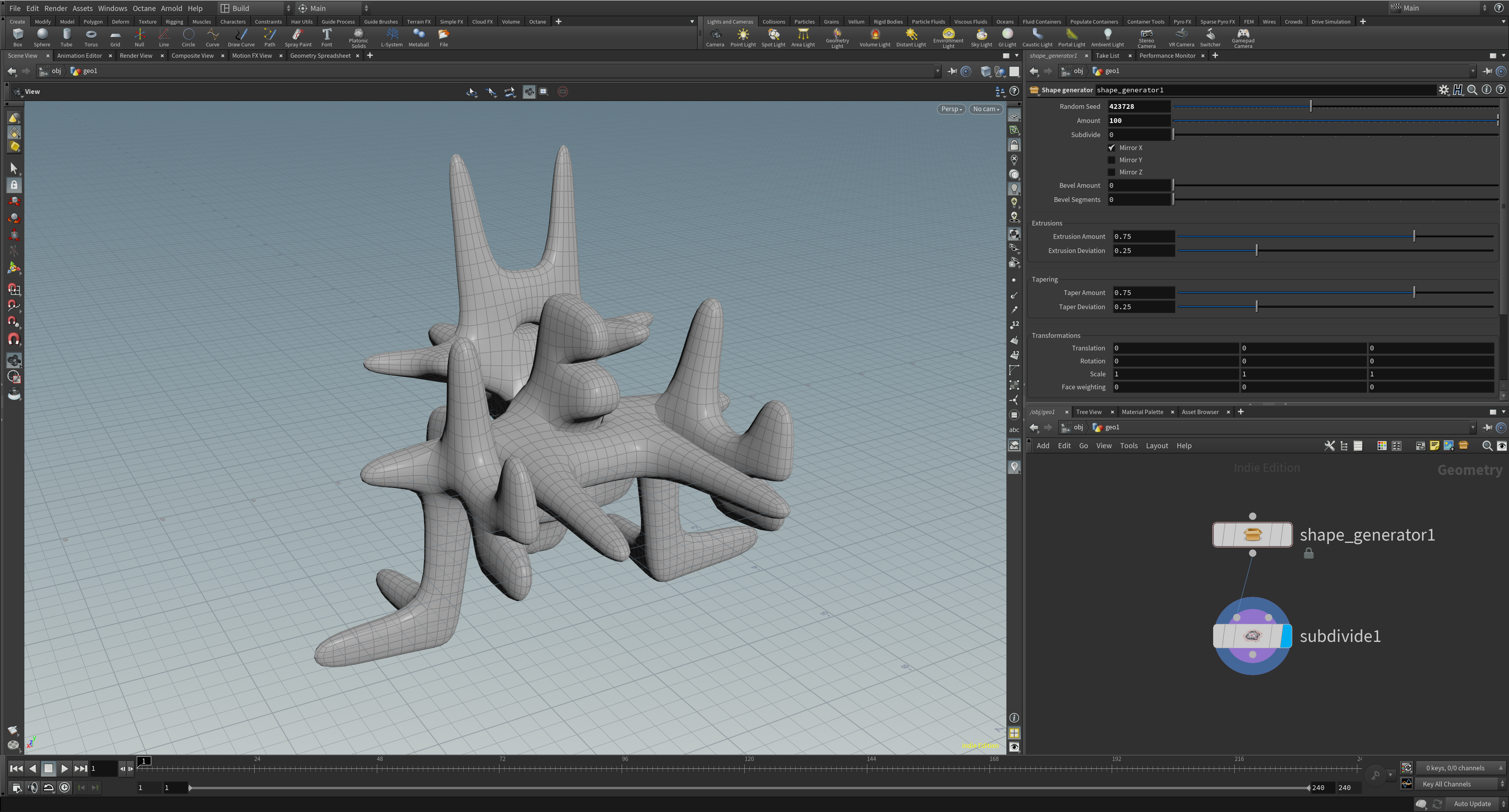 Shape generator